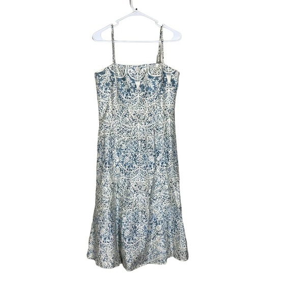 Peruvian Connection | Dresses | Peruvian Connection Blue Cream Print ...